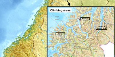 Norveška zemljevid - Karte, Norveška (Severna Evropa - Evropa)